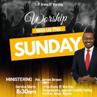 Blue Church Inauguration Instagram Post Template | PosterMyWall