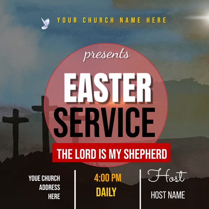 CHURCH FLYER/EASTER FLYER Template | PosterMyWall