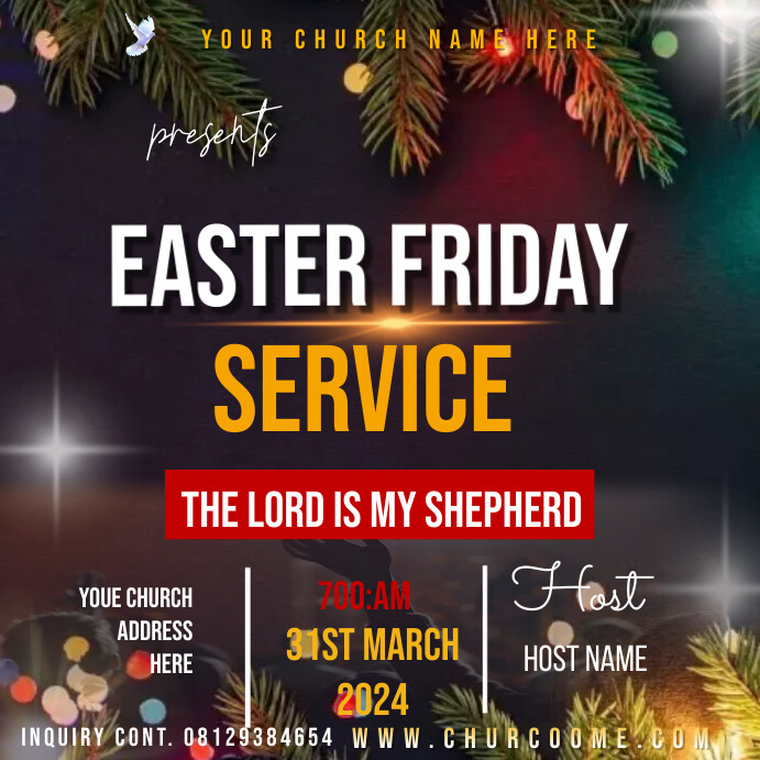 CHURCH FLYER/EASTER FLYER Template | PosterMyWall