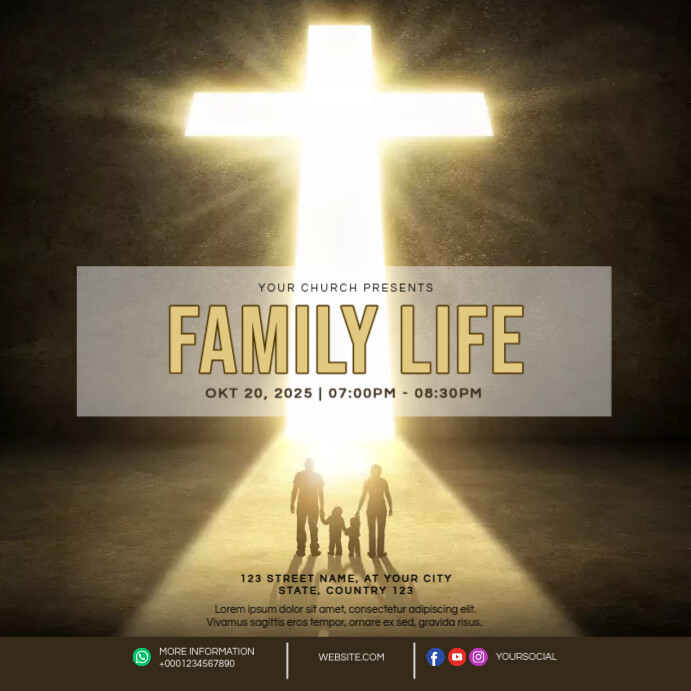 Church Flyer Family Ministry Template | PosterMyWall