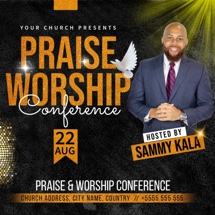 Church flyer instagram social media poster Template | PosterMyWall