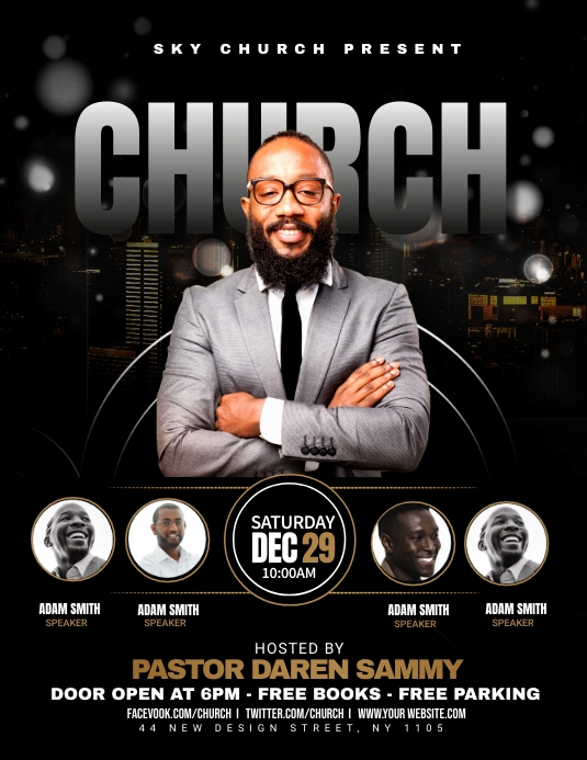 church flyer online editable Template | PosterMyWall