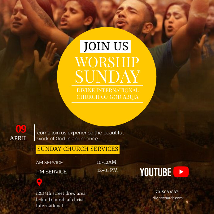 church flyer poster Template | PosterMyWall
