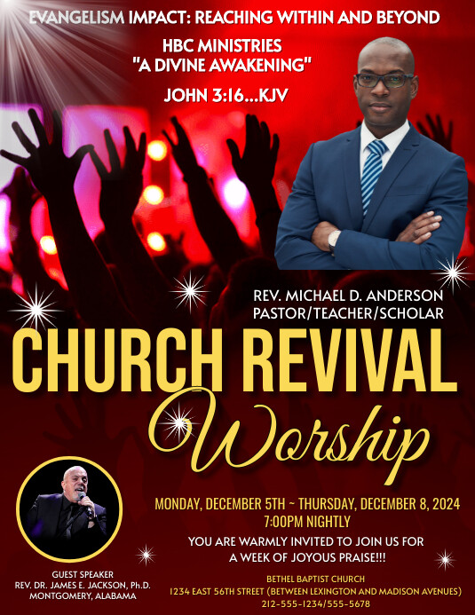 CHURCH FLYER REVIVAL Templat | PosterMyWall