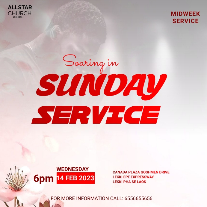 Modèle CHURCH FLYER/SUNDAY SERVICE | PosterMyWall