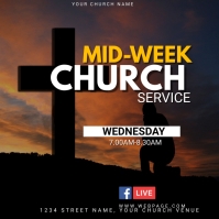 church midweek service Template | PosterMyWall