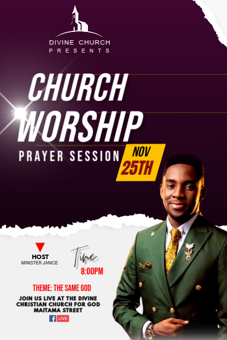 church flyer template design | PosterMyWall