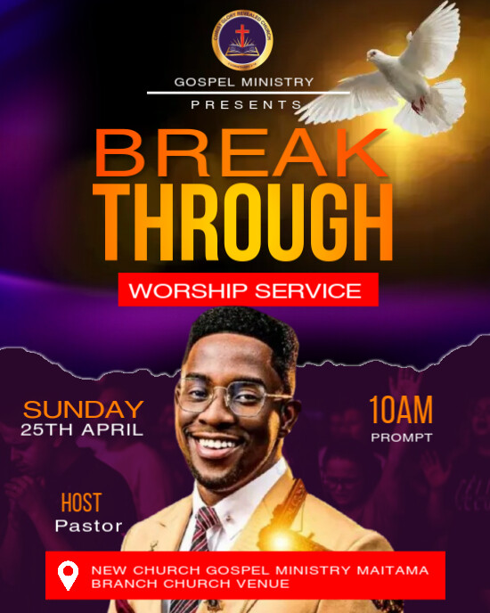 Plantilla de church flyer template | PosterMyWall