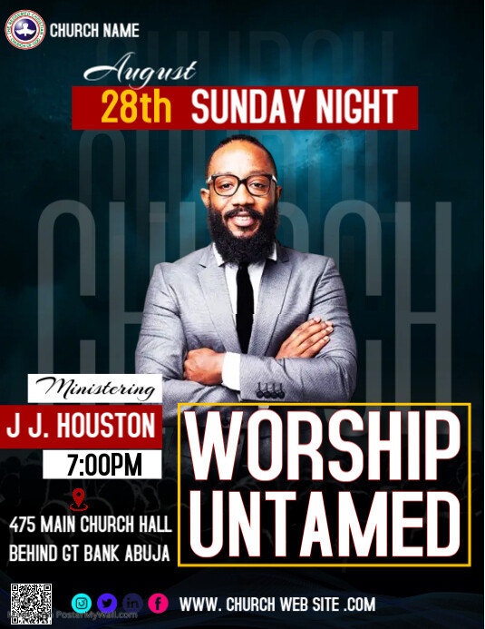 Church flyer template Modelo | PosterMyWall