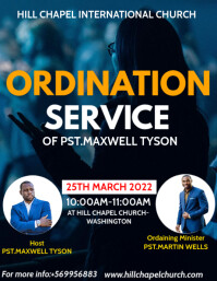 ordination service flyer Template | PosterMyWall
