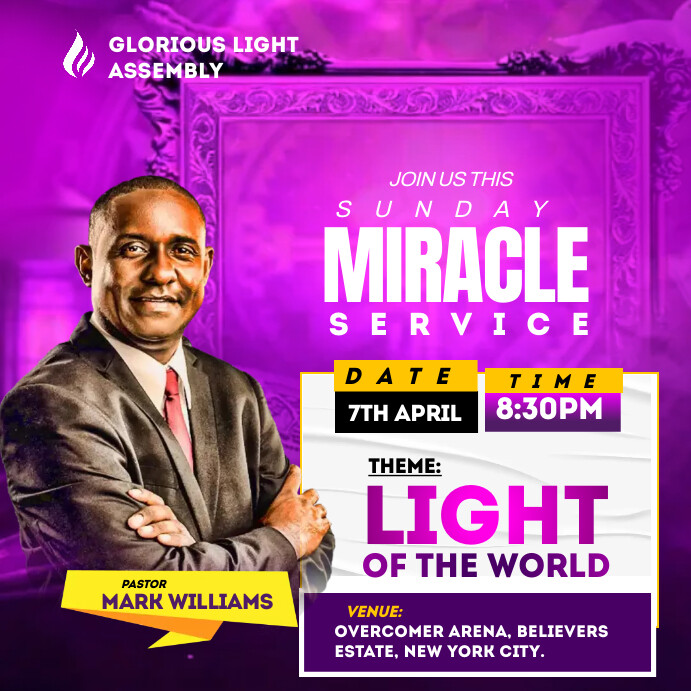Copy of Church flyer template Religious event design | PosterMyWall