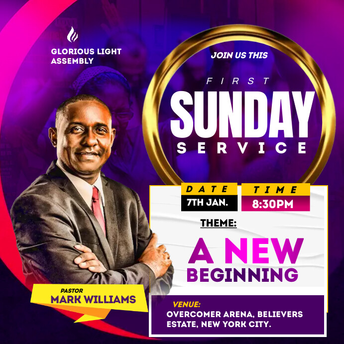 Church flyer template Religious event design | PosterMyWall