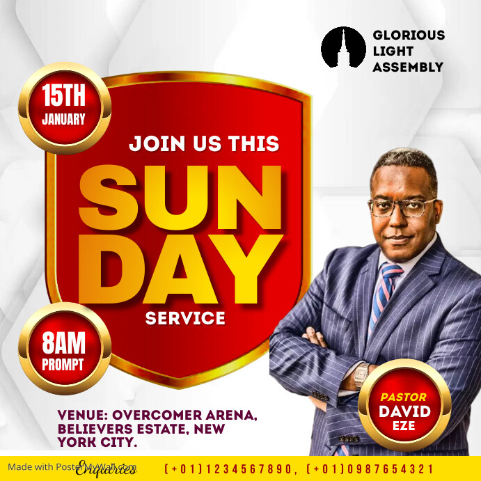 Copy of Church flyer template Religious event design | PosterMyWall