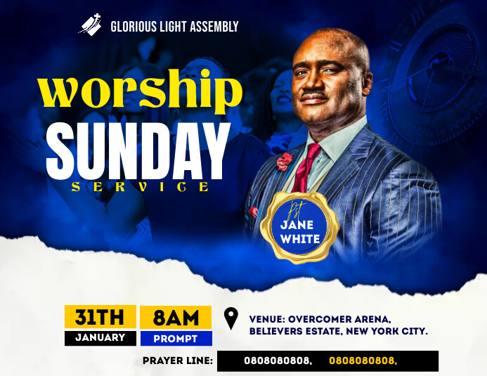 Modèle Church flyer template Religious event design | PosterMyWall
