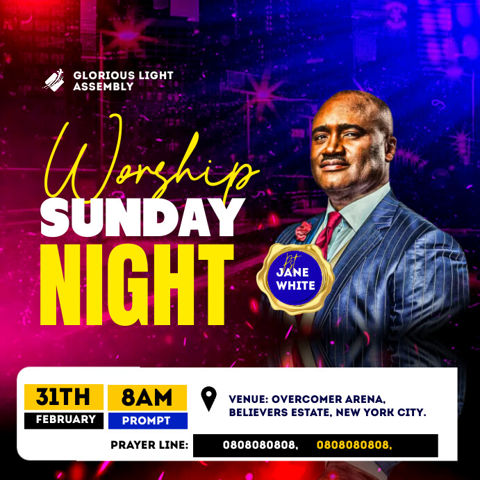 Church flyer template Religious event design | PosterMyWall