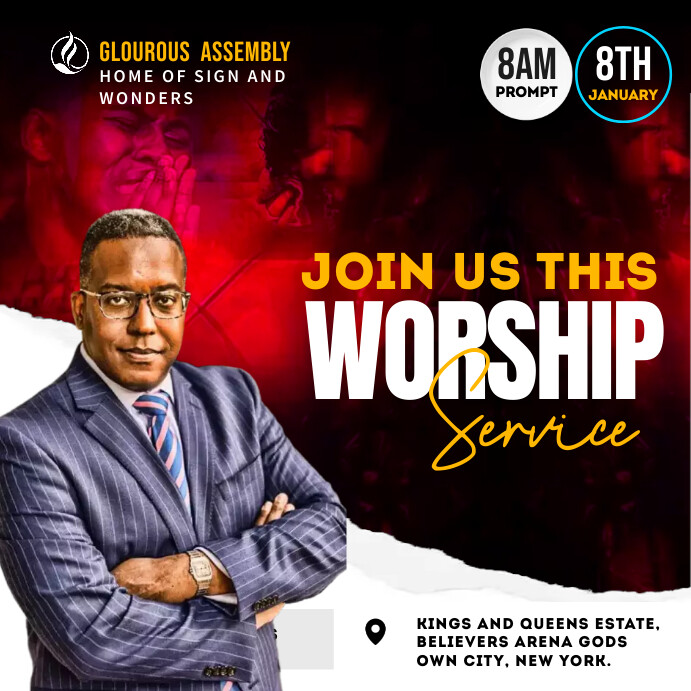 Copy of Church flyer template Religious event design | PosterMyWall