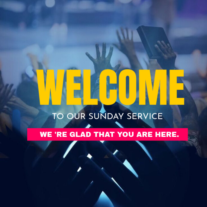 church flyers, welcome to our church service Template | PosterMyWall