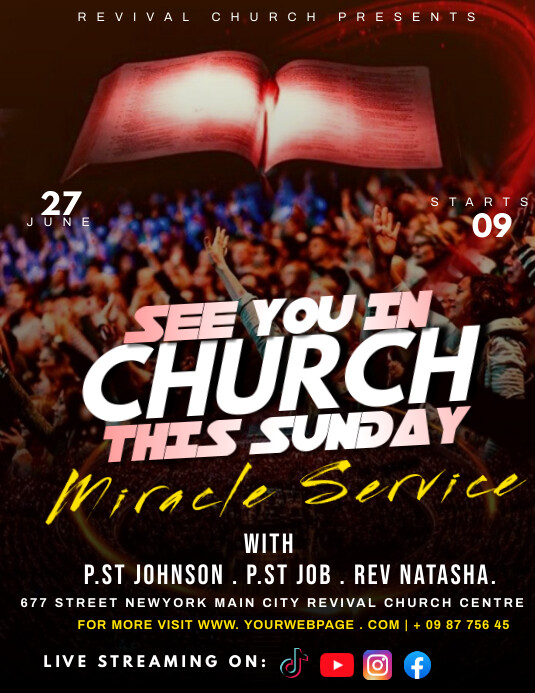 church flyers Template | PosterMyWall
