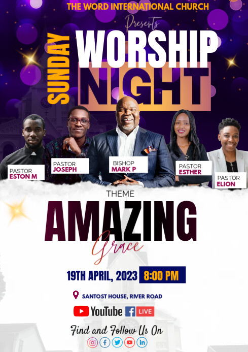 church friday worship night service poster (1 Template | PosterMyWall