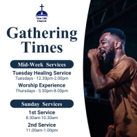 church service time flyer template (1) | PosterMyWall