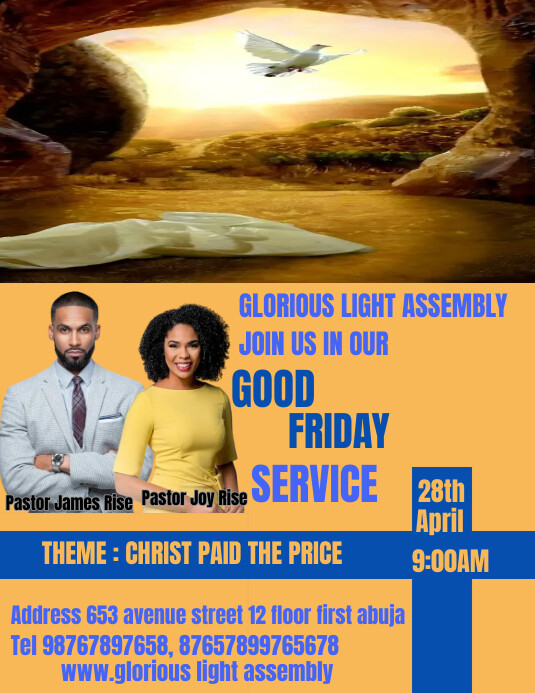church good friday easter Template | PosterMyWall