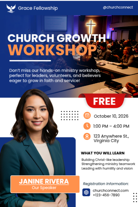 Plantilla de Church Growth Workshop Flyer | PosterMyWall