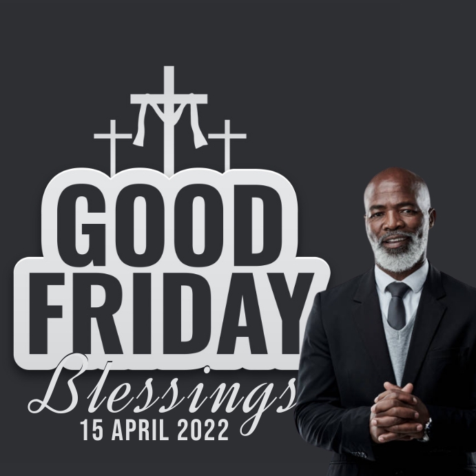 CHURCH HAPPY GOOD FRIDAY ONLINE CARD TEMPLATE | PosterMyWall