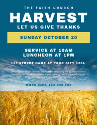 Church Harvest Service Template | PosterMyWall