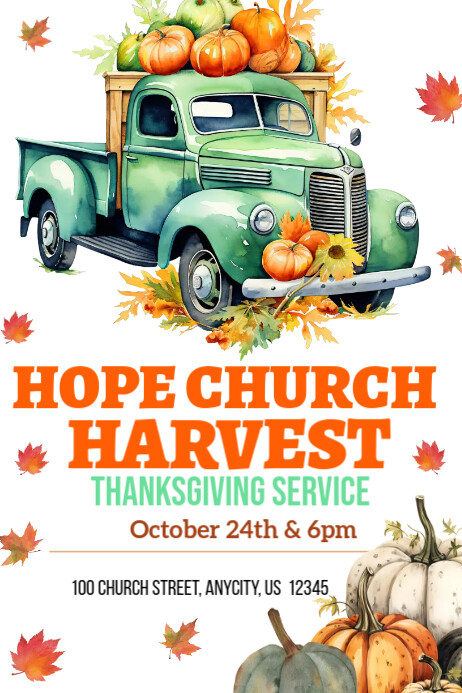 Church Harvest Template | PosterMyWall