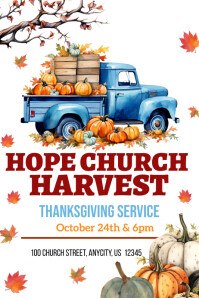 Church Harvest Template | PosterMyWall