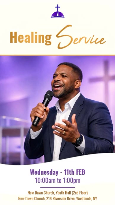 Church Healing Service Invitation Vertical Video Instagram Reel TikTok ...