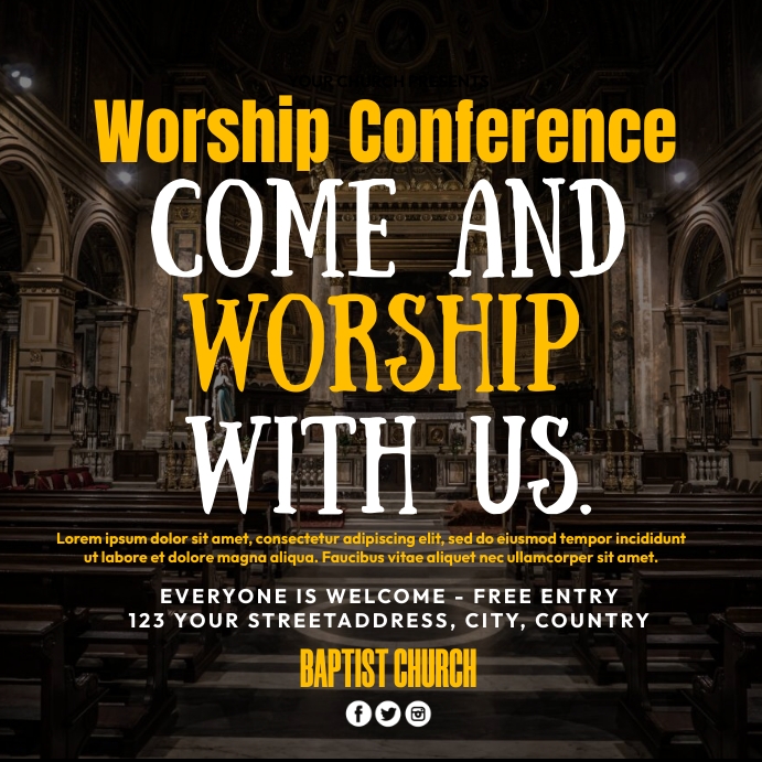 CHURCH INSTA.KC Template | PosterMyWall