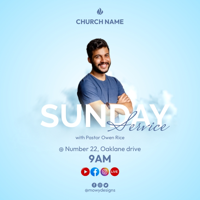 Church Instagram E-flier Template | PosterMyWall