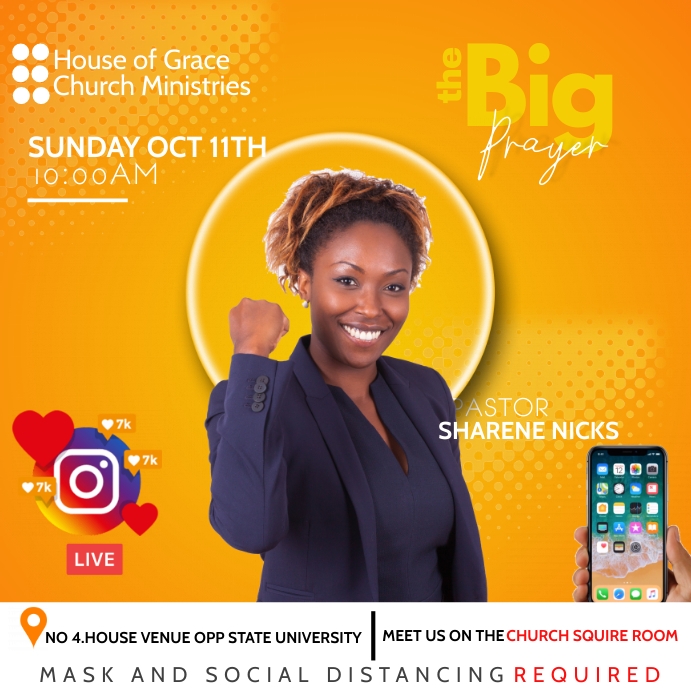 Igreja Instagram Ao Vivo Modelo | PosterMyWall