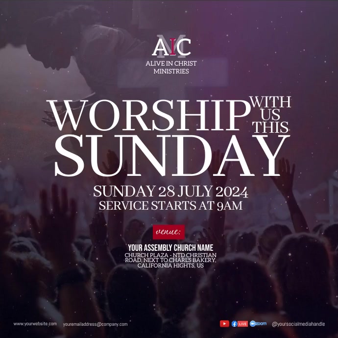 CHURCH INSTAGRAM SQUARE AD DESIGN TEMPLATE | PosterMyWall