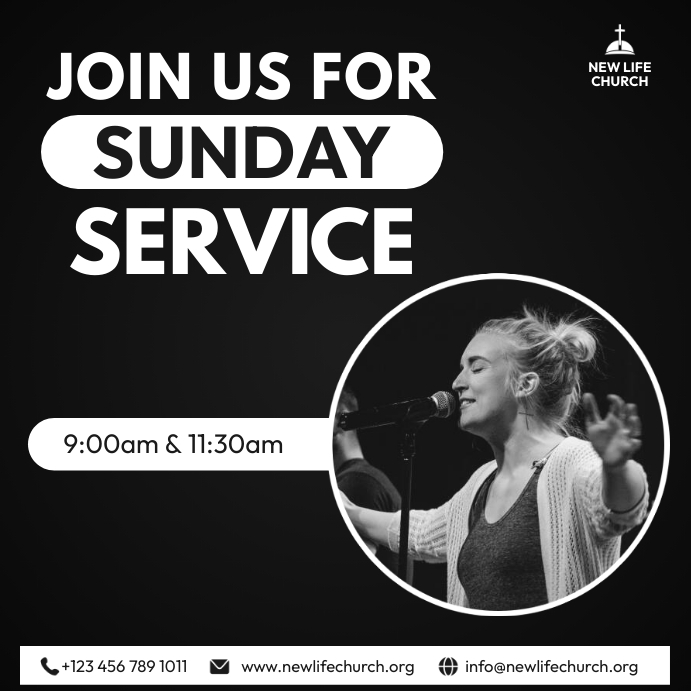 church Instagram square flyer template | PosterMyWall