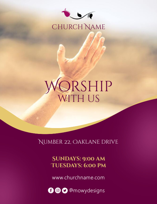 Church Invitation Flyer (1) Template | PosterMyWall