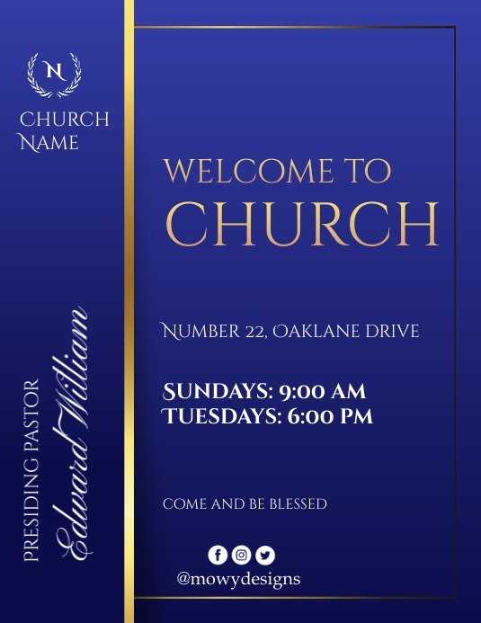 Church Invitation Flyer (2) Template | PosterMyWall