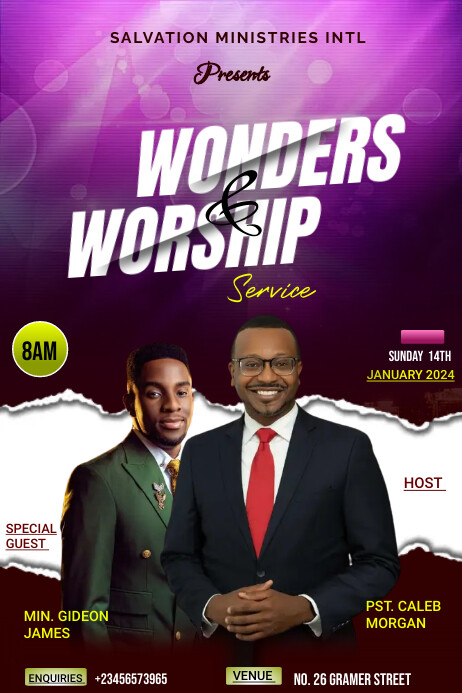 Church invitation flyer church programme flye Template | PosterMyWall