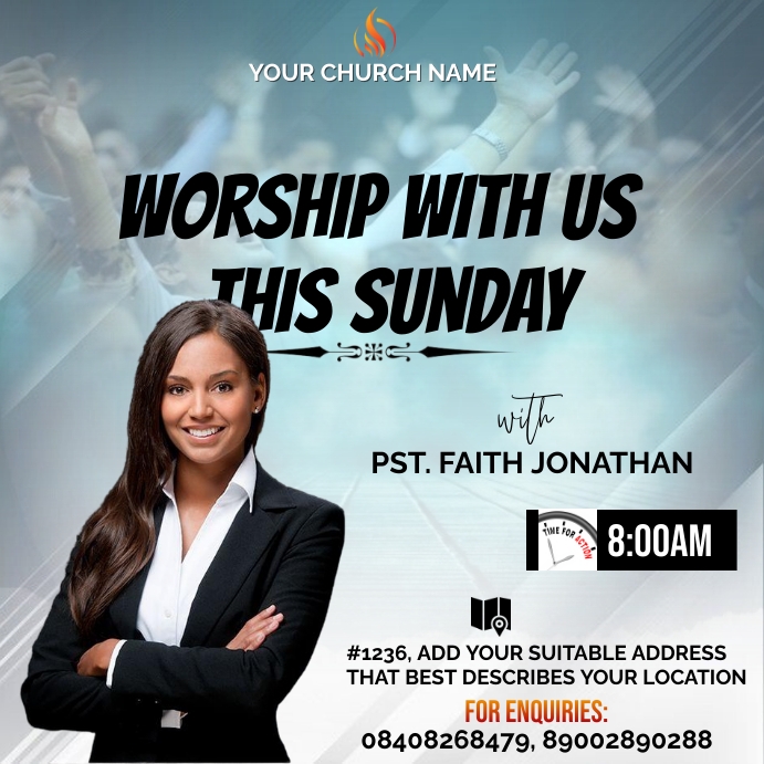 Church invitation flyer church programme flye Template | PosterMyWall