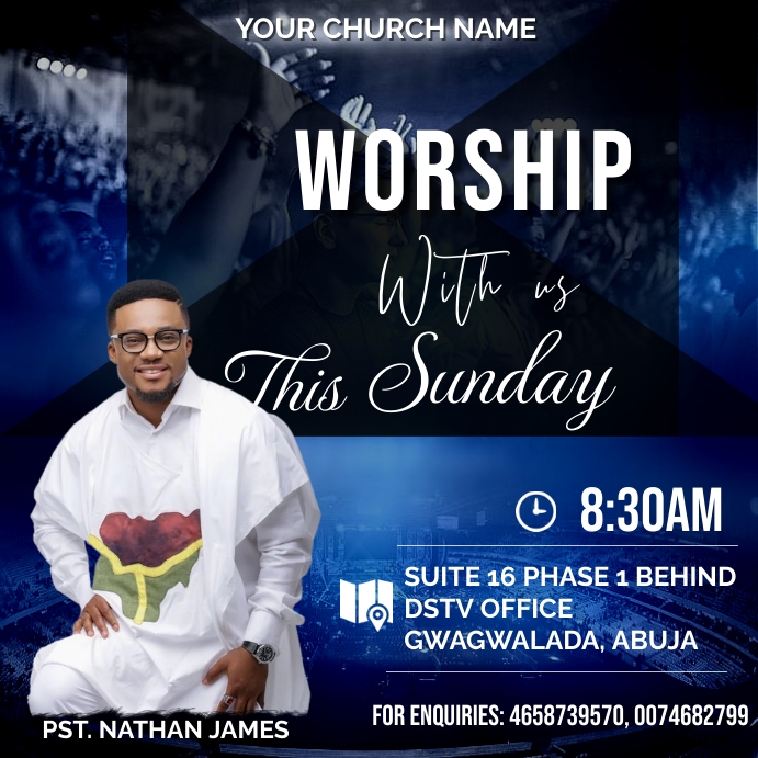 Plantilla de Church invitation flyer | PosterMyWall