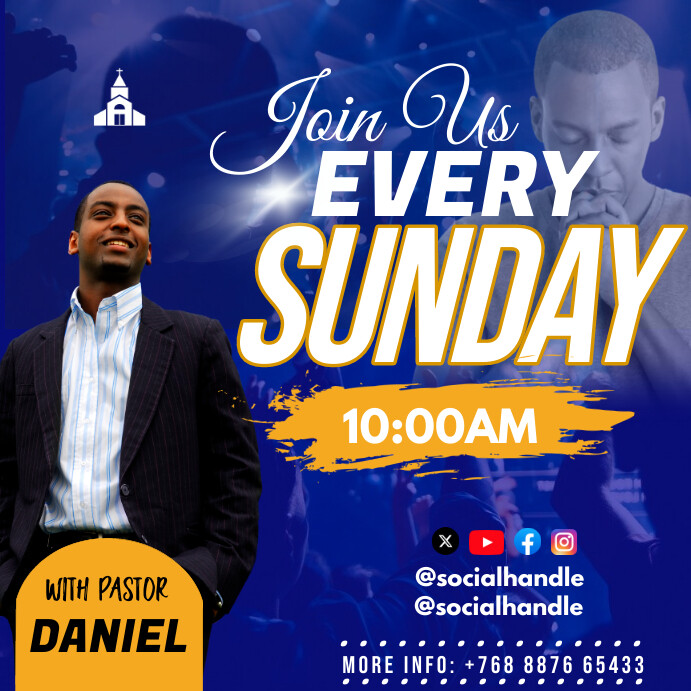 church invitation flyer Template | PosterMyWall