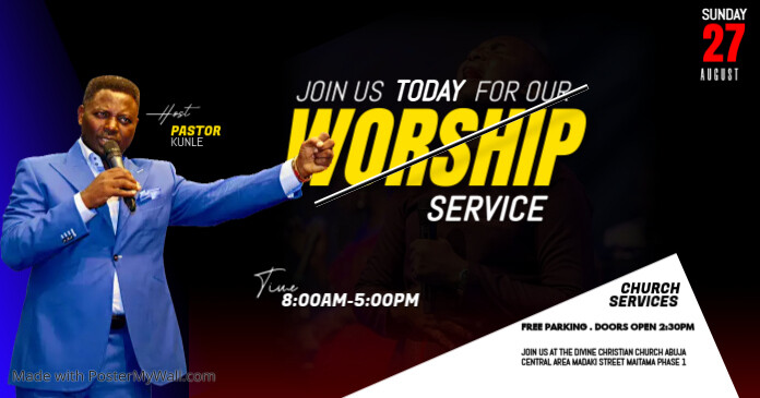 Modèle church invitation flyer design template | PosterMyWall