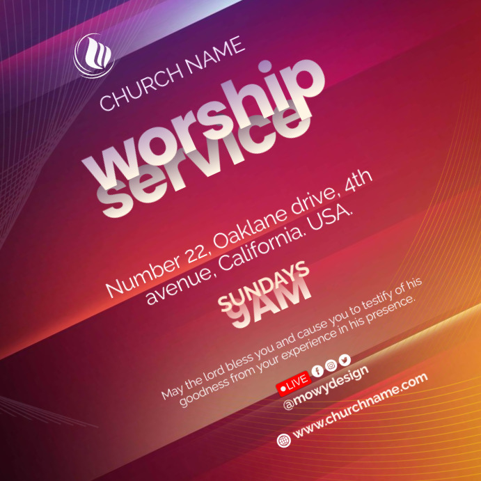 Church Invitation Instagram Post Template | PosterMyWall