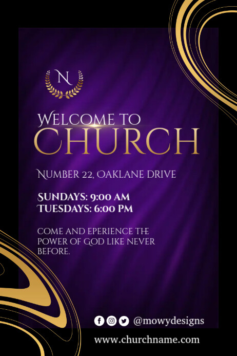 Church Invitation Poster Template | PosterMyWall