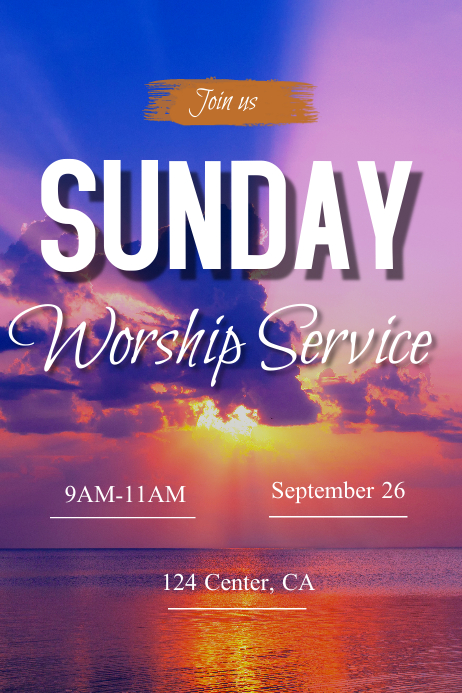Church Invitation Poster Template | PosterMyWall
