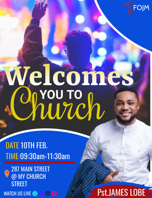 church invite flyer Template | PosterMyWall