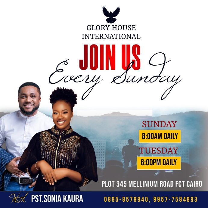 church invite flyer Template | PosterMyWall