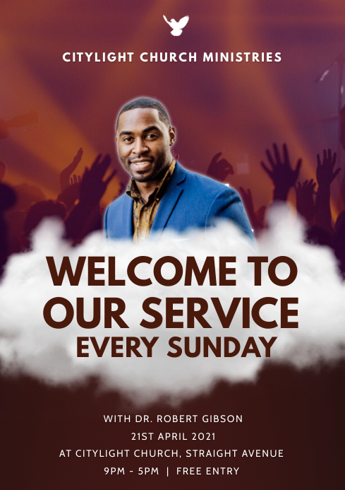 church join us for worship Template | PosterMyWall
