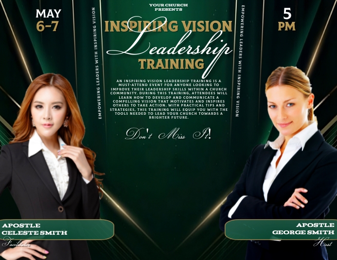 Church Leadership Training Event Template | PosterMyWall